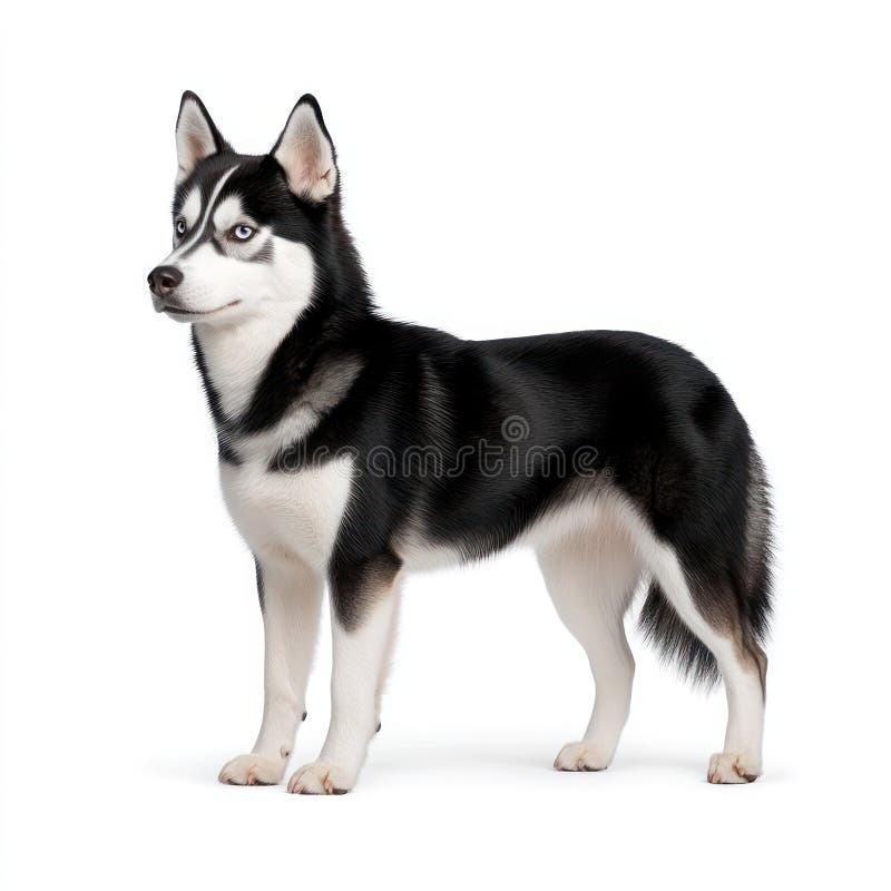 Siberian Husky Dog Bundle - Portrait of Standing, Sitting, and Lying ...