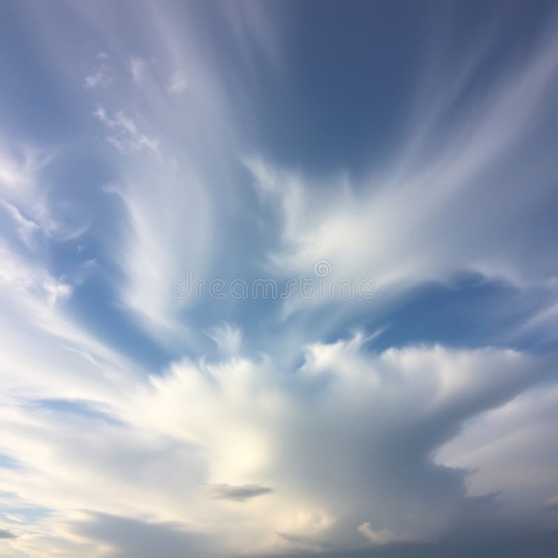 A Cloudy Sky with Dramatic, Fast Moving Clouds Swirling Above Stock Illustration - Illustration ...