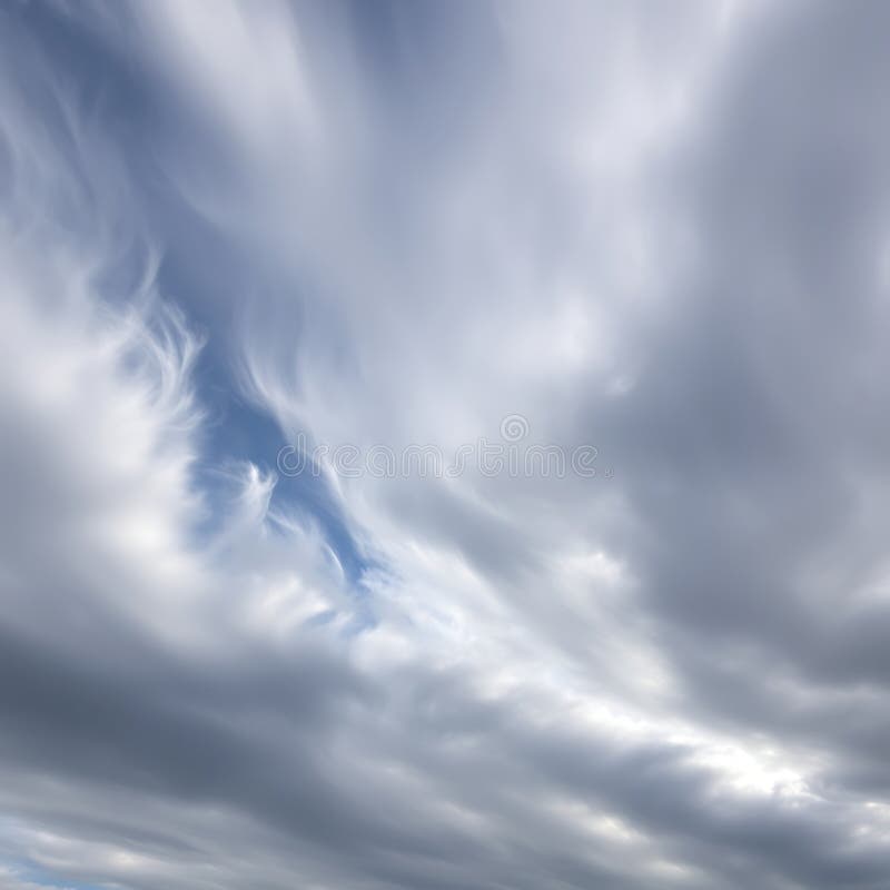A Cloudy Sky with Dramatic, Fast Moving Clouds Swirling Above Stock Illustration - Illustration ...