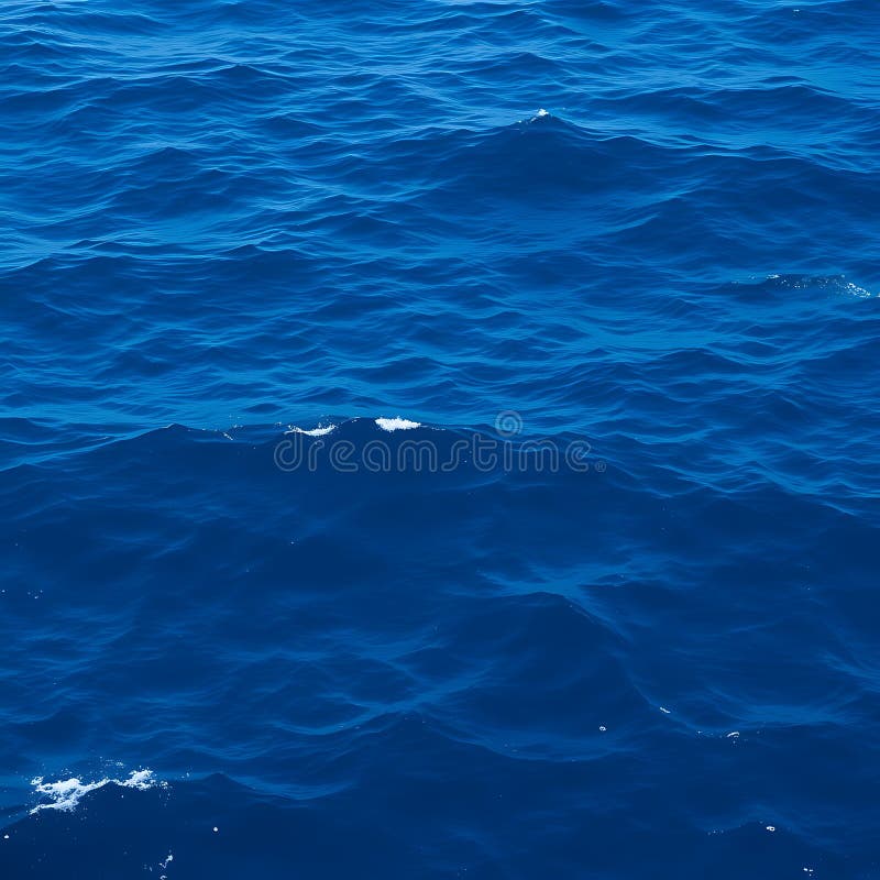 A Deep Blue Ocean Background with Gentle Waves and White Frothy Edges ...