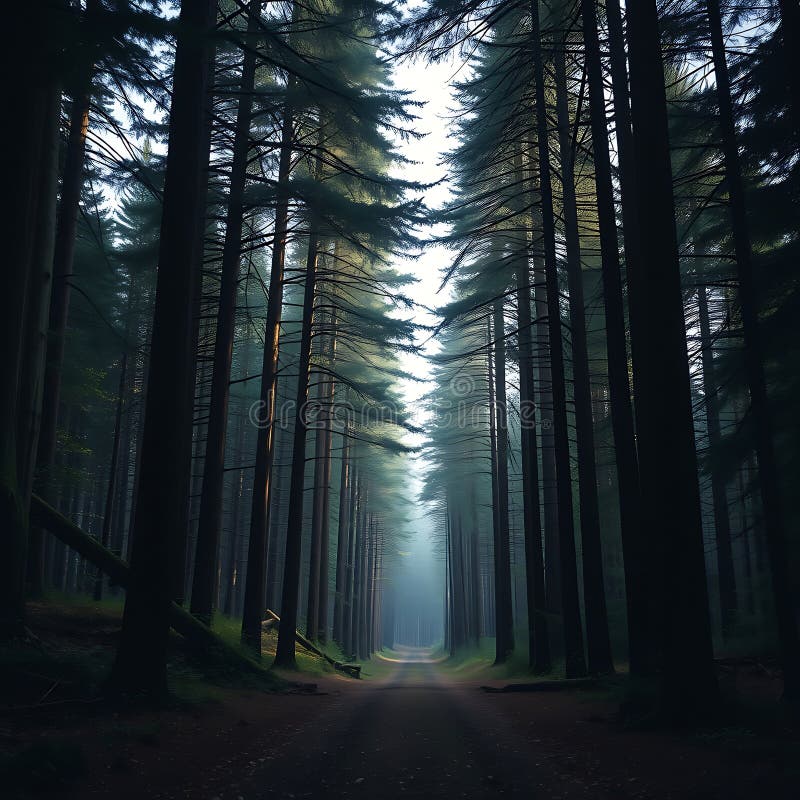 A Path between the Trees Leading into the Distance Generative AI Stock ...