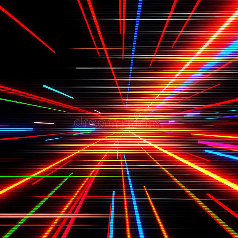 A Digital Pixelated Glitch Effect with Distorted Lines and Flashing ...