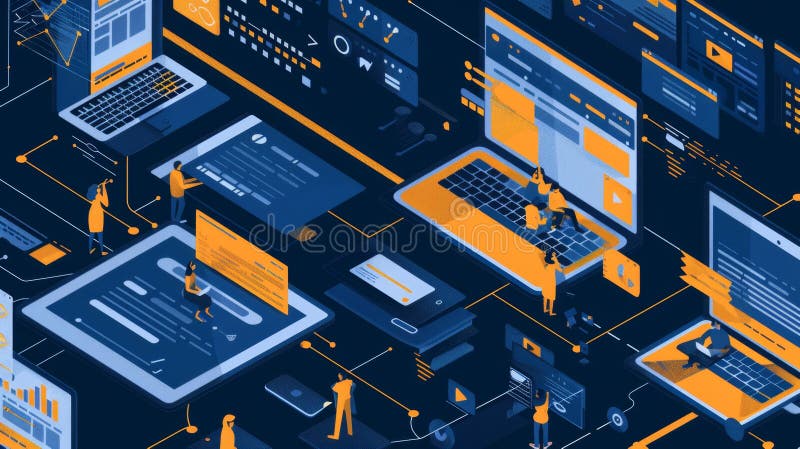 A Digital World Filled with Interconnected Devices, Generative AI Stock ...