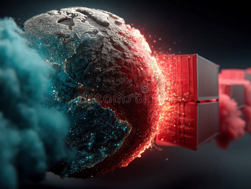 The Image Portrays Global Disruption in Technology and Data Management ...