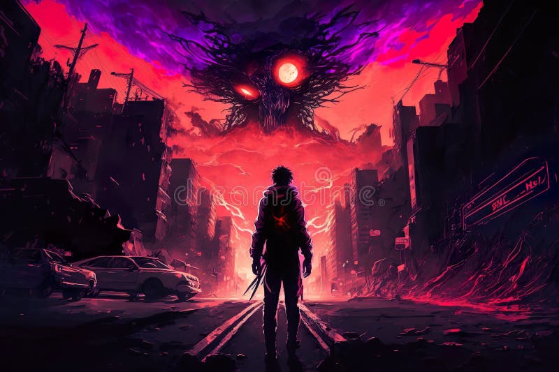 The Light of Hope Amidst the Shadows AI Generated ILLUSTRATION Stock ...