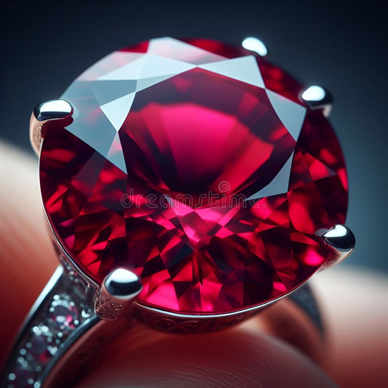 Crimson Embrace: the Circle of Ruby. Stock Illustration - Illustration ...