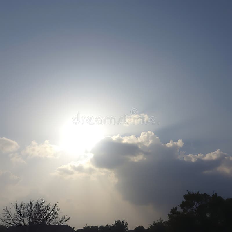 A Mid Afternoon Sky with Intense Sunlight and Sharp Shadows Beneath ...