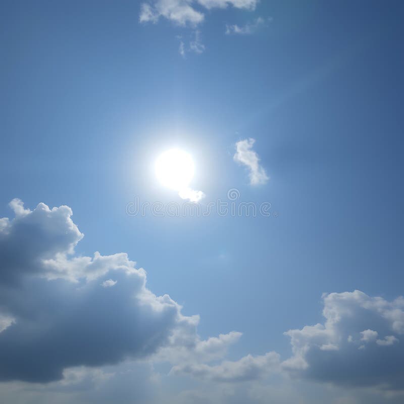 A Mid Afternoon Sky with Intense Sunlight and Sharp Shadows Beneath ...