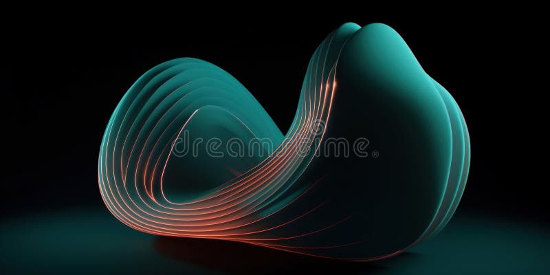 The Image Portrays a Minimal, Futuristic and Abstract Shape with ...