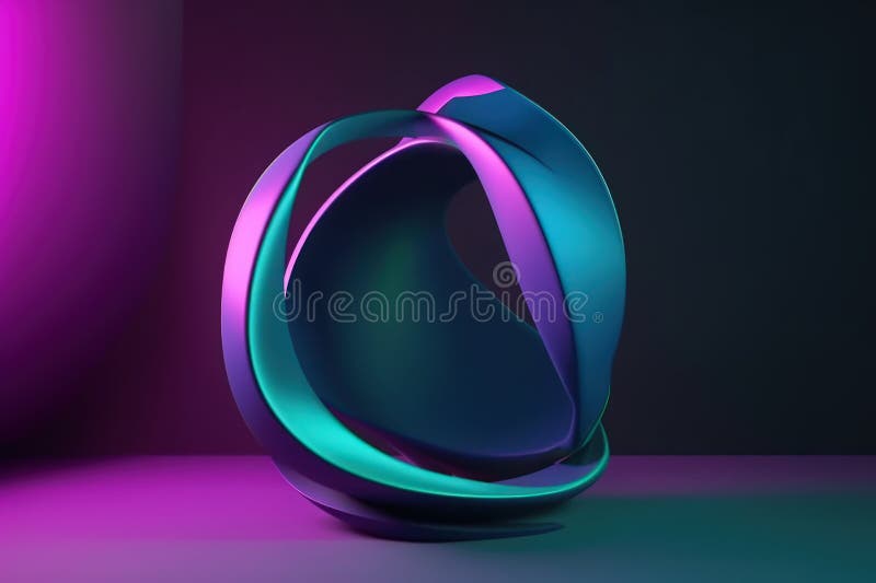 The Image Portrays a Minimal, Futuristic and Abstract Shape with ...