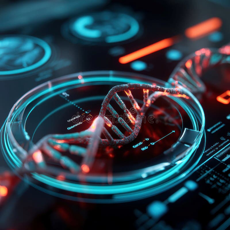 The Image Portrays a Modern, Vibrant Control Panel with a DNA Double ...