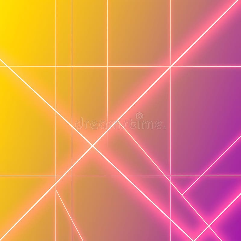 A Neon Geometric Grid Pattern with Glowing Lines and Angles Stock ...