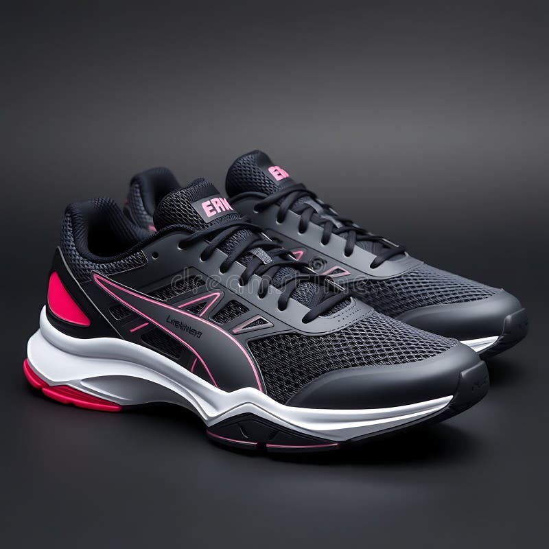 A Pair of High Performance Tennis Shoes with a Breathable Mesh Upper ...