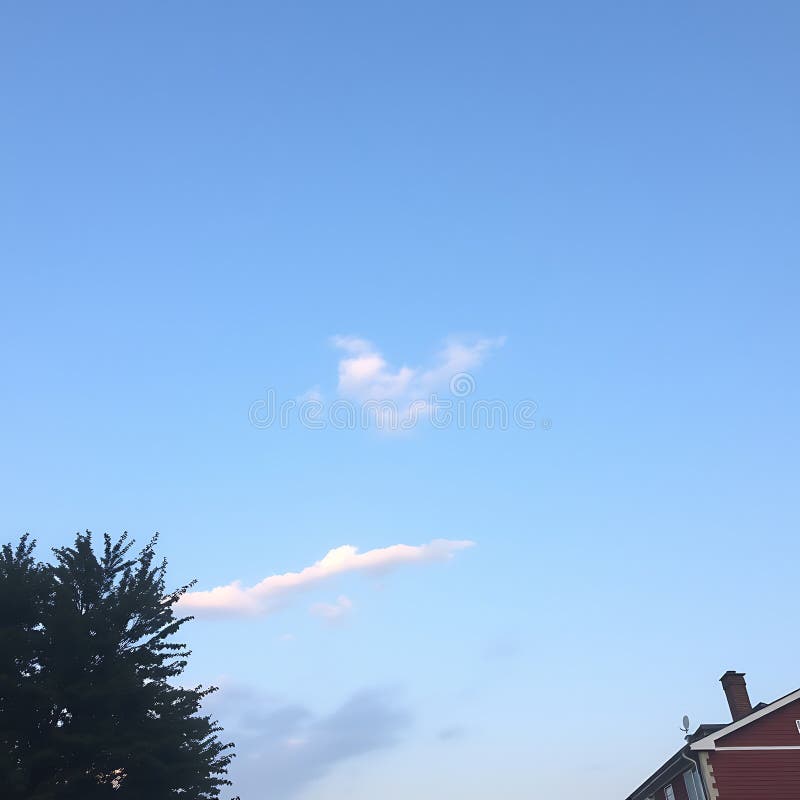 A Peaceful Morning Sky with Pale Blue and a Few Scattered Clouds Stock ...