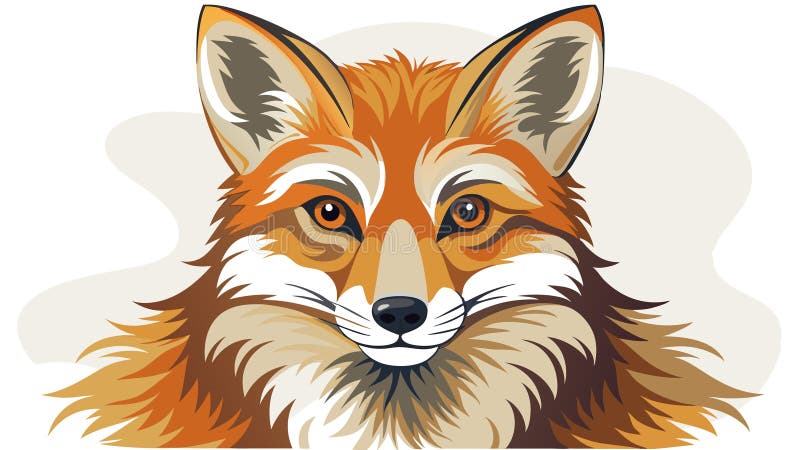 This Image Portrays a Woodland Fox in a Rustic Style Portrait ...