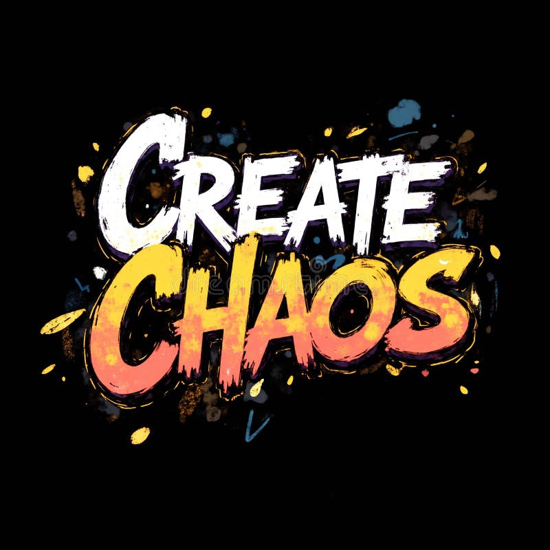 The Image is a Poster for a Creative Chaos Event Stock Illustration ...