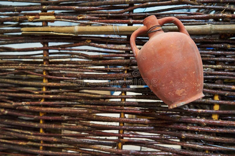 An Image of a Pot and a Hedge Stock Image - Image of handicraft, potty ...