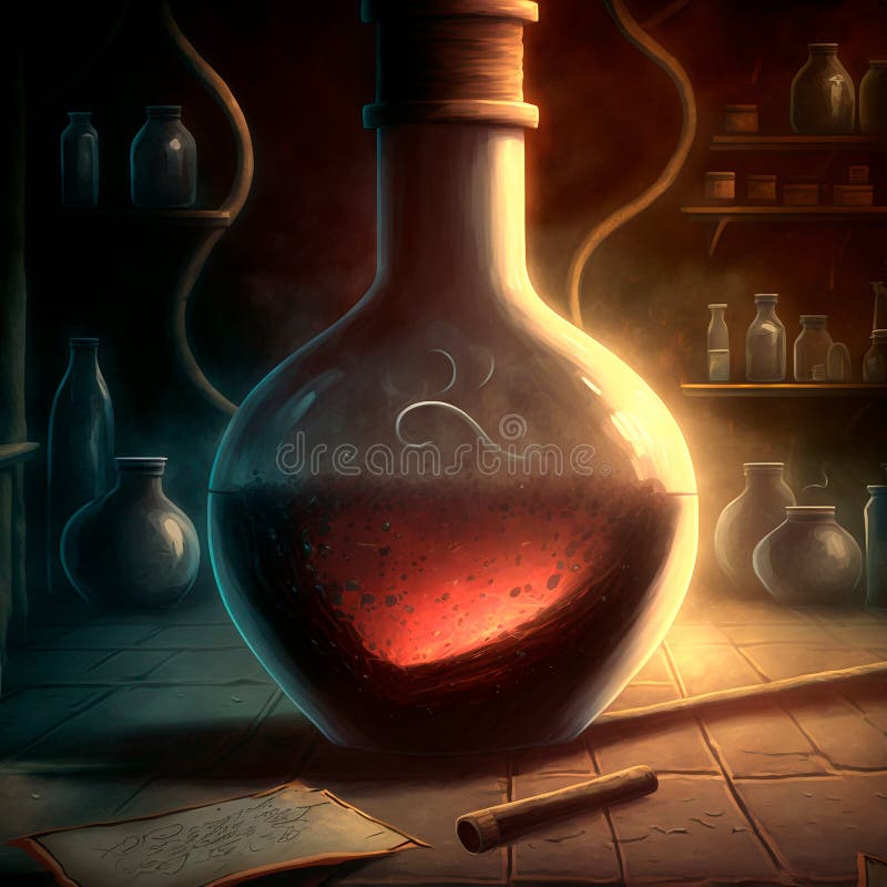 Image of a Potion in the Style of Fantasy Stock Illustration ...