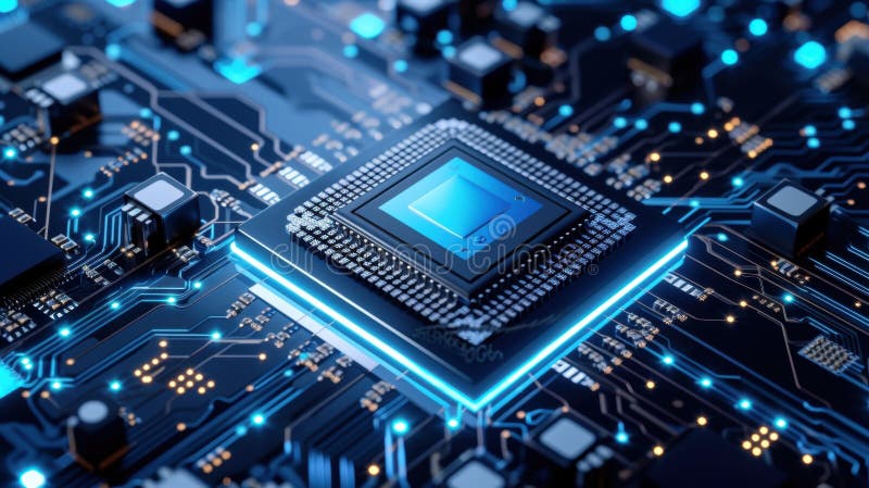 An Image of a Powerful and Compact Computer Processor Symbolizing the ...