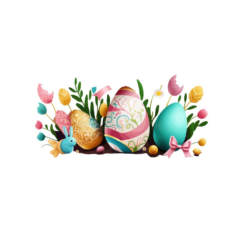 Beautiful and Elegant Image and Logo for Easter Day AI Generated Stock ...