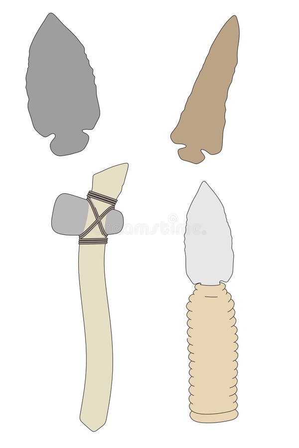 Neolithic Tools Cartoon
