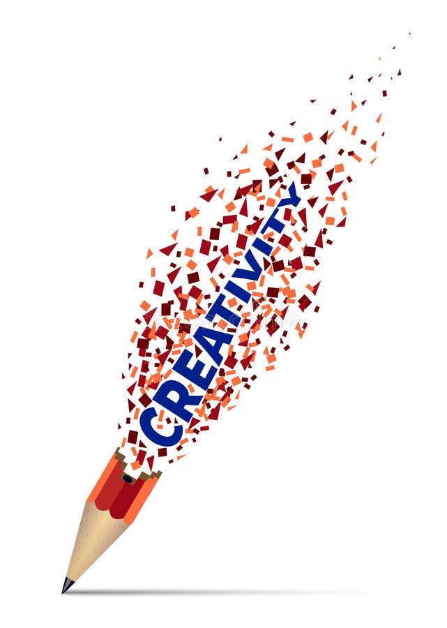 Destroyed Pencil, Concept of Creative Vision, Vector Illustration ...