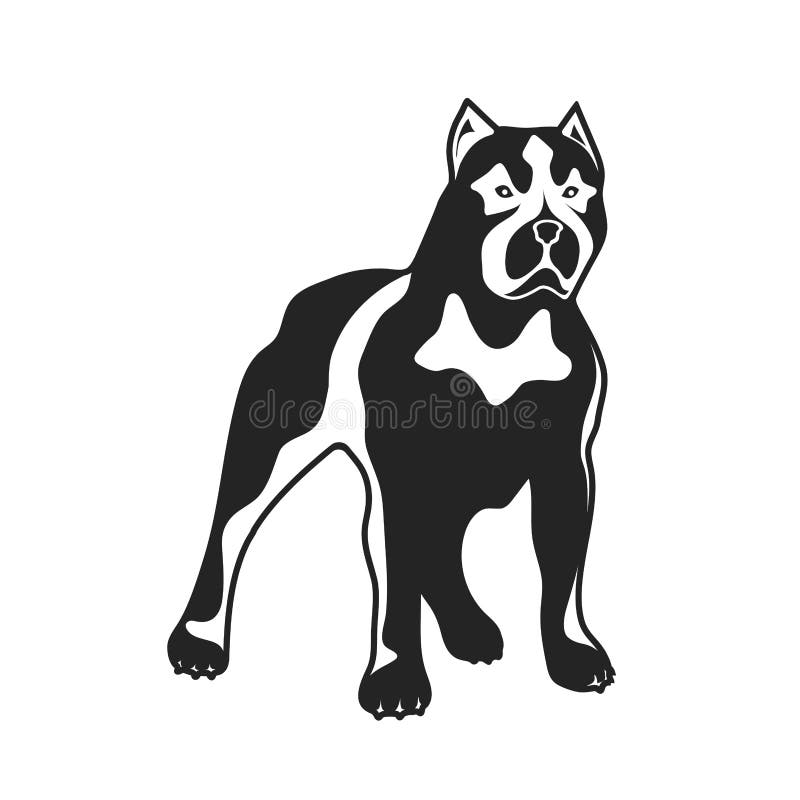 Drawing Dog Fighting Breed Stock Illustrations – 214 Drawing Dog ...