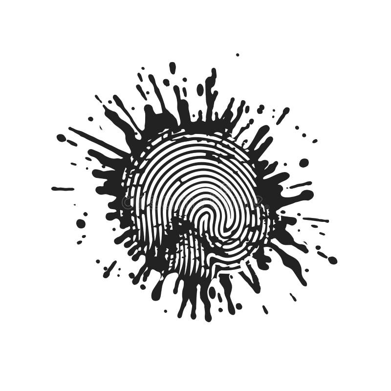 Grunge fingerprint stock vector. Illustration of mark - 11929829