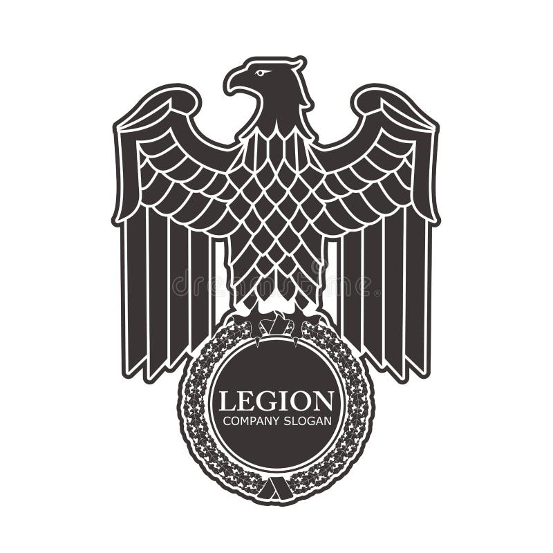 Logo of the Roman Eagle on an Old Shabby Texture. Stock Vector ...