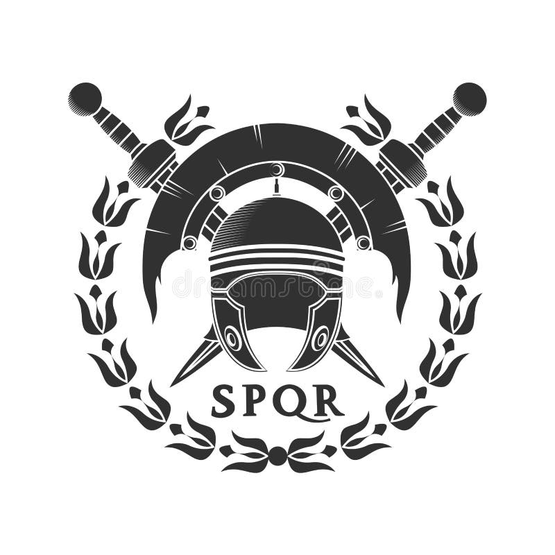 Roman Centurion Helmet Vector Illustration Stock Vector - Illustration ...