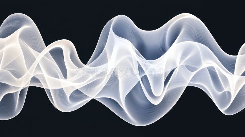 Abstract Artwork of White Wavy Lines Stock Photo - Image of detail ...