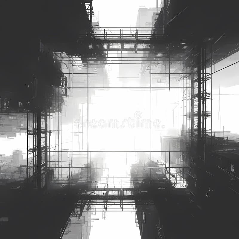 Abstract Cityscape stock illustration. Illustration of buildings ...