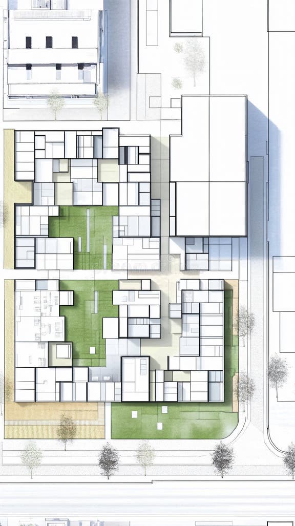 Architectural Site Plan Rendering - Generated Using Ai Stock ...