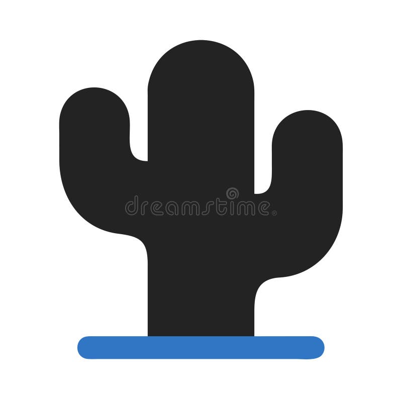 Black Silhouette Cactus Simple Vector Ideal for Design and Decoration ...