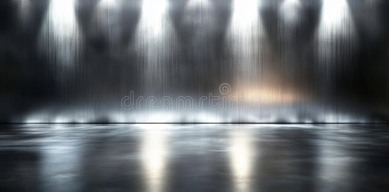 The Image Presents a Brushed Metallic Silver Texture, Characterized by ...