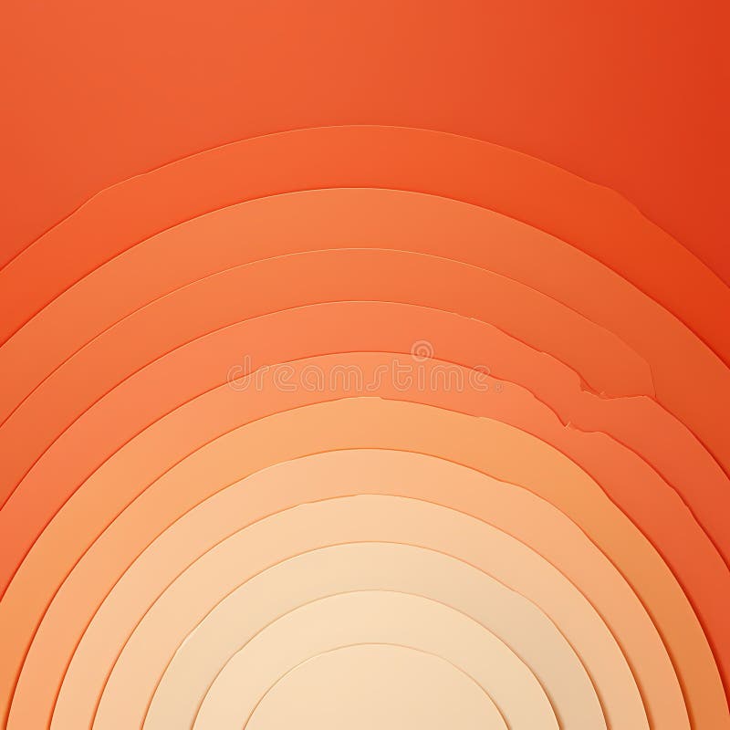 Abstract Orange Background with Concentric Circles Stock Illustration ...