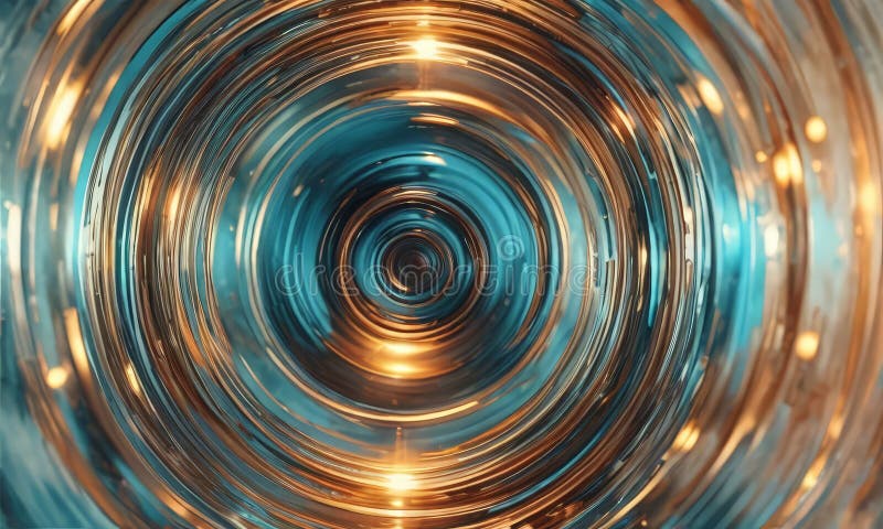 Circular Pattern Concentric Circles, with Gradient Blue and Orange ...