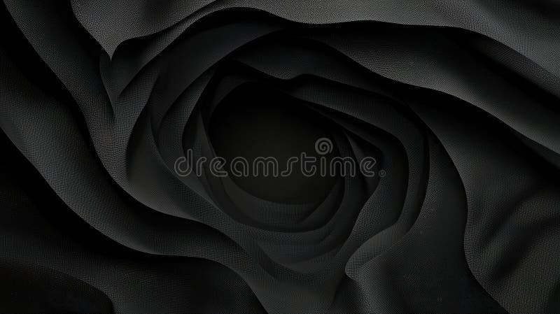 A Black Abstract Design with a Central Void. Stock Photo - Image of ...