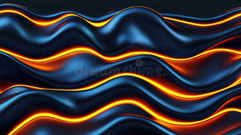 A Digital Illustration of a Wave-like Pattern with Alternating Blue and ...