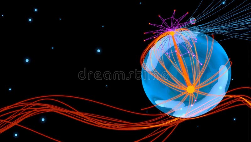 "Interconnected Digital Planetary Network" Stock Photo - Image of ...