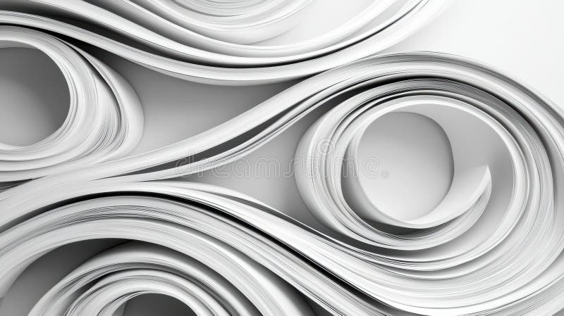 A Digital Illustration of a Complex, Abstract Pattern of Overlapping ...