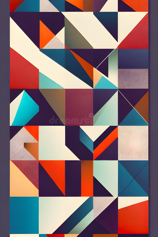 Colorful Shapes Repetitions and Geometric Textures Generated by Ai ...