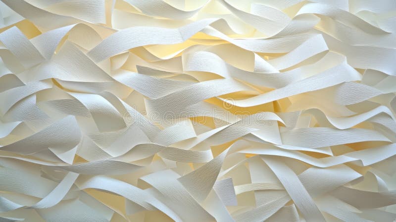A Textured White Paper Art Piece with a Complex, Overlapping Pattern ...