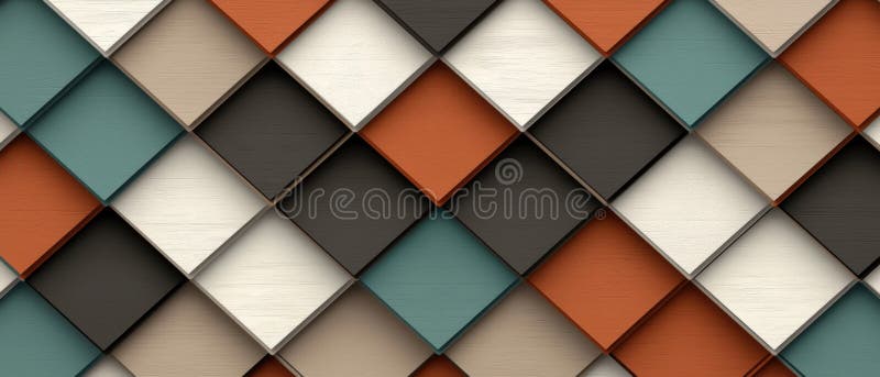 A Geometric Pattern of Overlapping Diamonds in Various Colors and ...