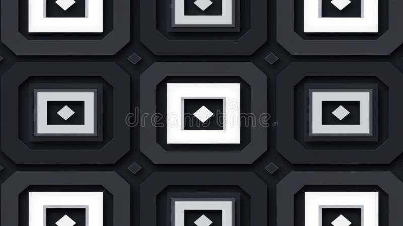 A 3x3 Grid of Squares with Alternating Black and White Colors. Stock ...