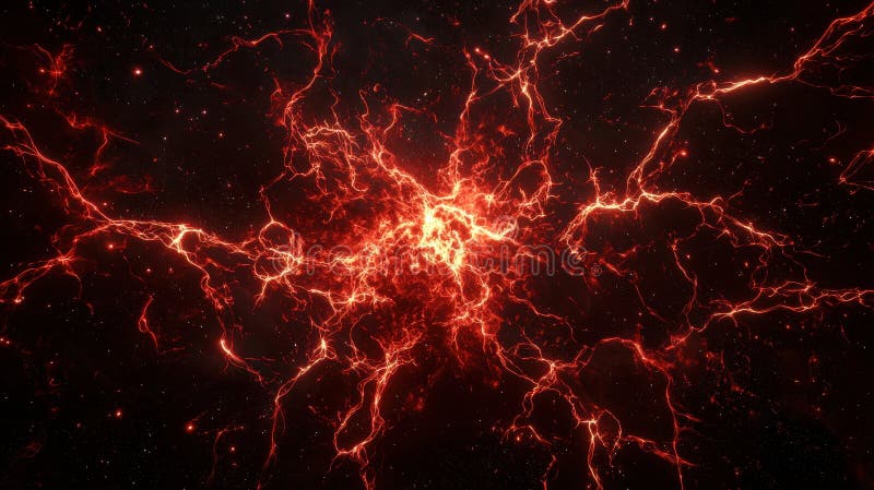 A Fiery, Abstract Image of a Black Void with Red and Orange Streaks ...