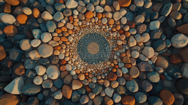 Circular Arrangement Rocks Various Colors Sizes Stock Photos - Free ...