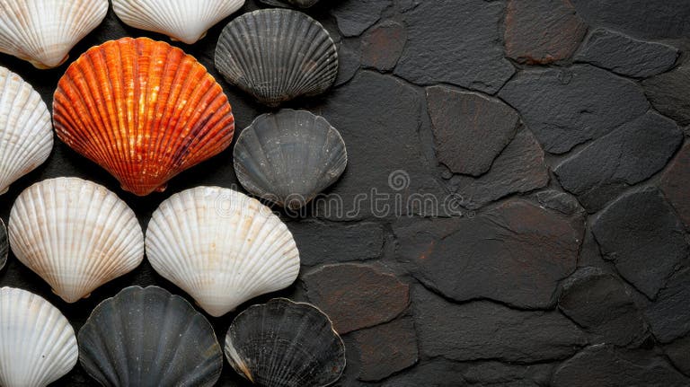Shells of a Sea of Distinct Colors Stock Image - Image of majority ...