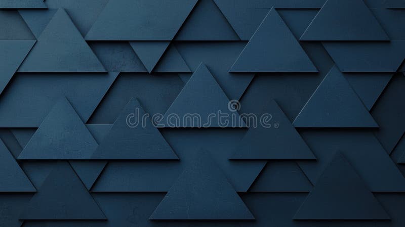 A 3D Rendering of a Dark Blue Geometric Pattern. Stock Illustration ...
