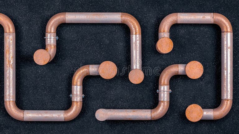 Complex Copper Pipe Network Stock Illustrations – 85 Complex Copper ...